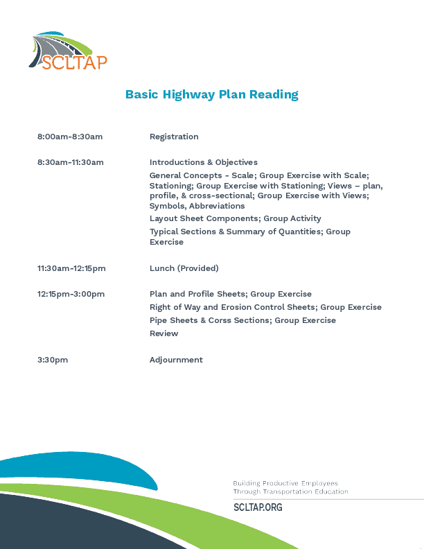 Basic Highway Plan Reading - South Carolina LTAP Center
