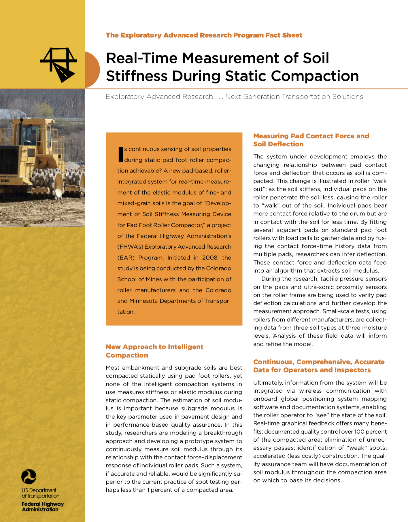 Real-Time Measurement of Soil Stiffness During Static Compaction [PUB ...