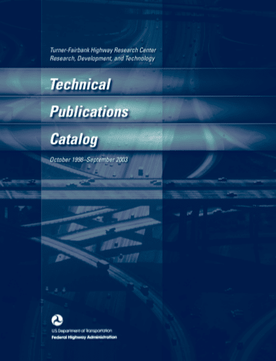 Technical Publications Catalog (October 1998 - September 2003) [PUB ...