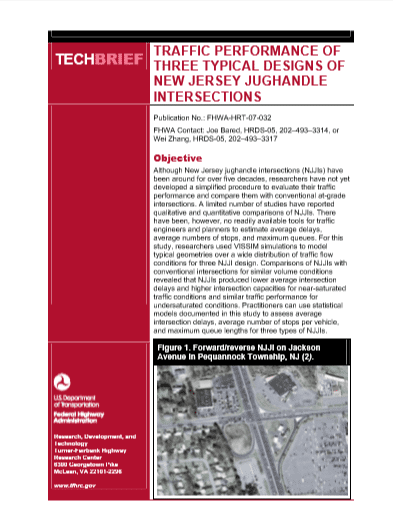 Traffic Performance of Three Typical Designs of New Jersey Jughangle ...